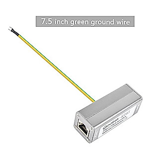 Qooltek ST-NET Ethernet Surge Protector for 10/100/1000 Base-T PoE+ Gigabit Modem Thunder & Lighting Protection ST-RJ45
