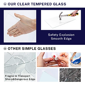 ONE WALL Tempered Glass 16x20 Signature Picture Frame with White Mat Display 8x10 Photo for Wedding, Celebrations and Graduation, Black Wood Frame for Wall Hanging - Mounting Hardware Included