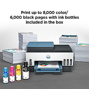 HP Smart -Tank 7602 Wireless All-in-One Cartridge-free Ink Printer, up to 2 years of ink included, mobile print, scan, copy, fax, auto doc feeder, featuring an app-like magic touch panel (28B98A)