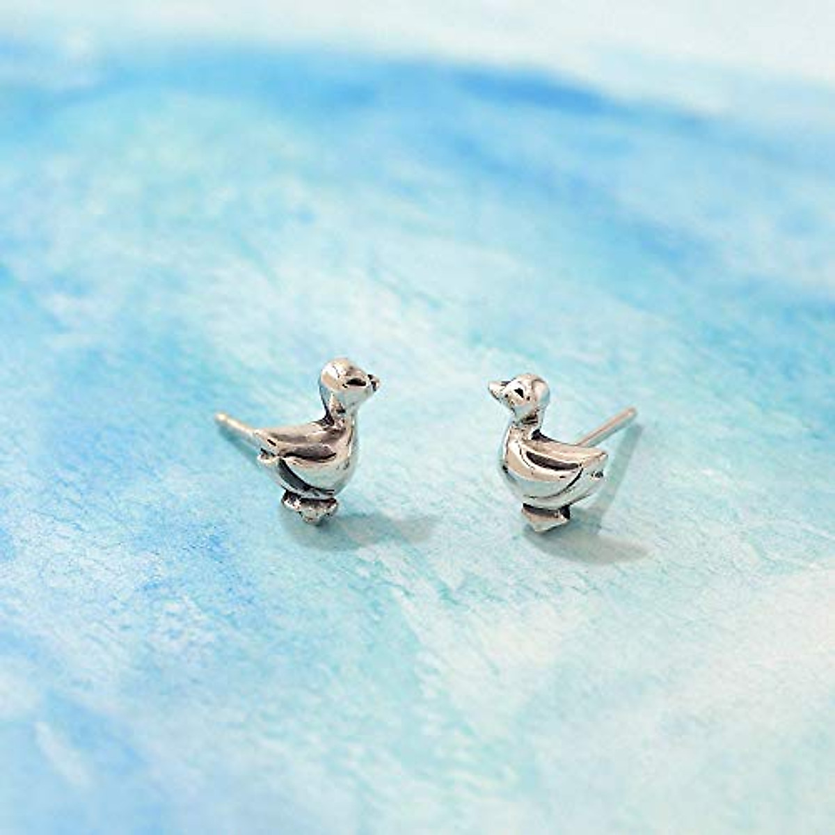 Boma Jewelry Sterling Silver Duck Stud Earrings