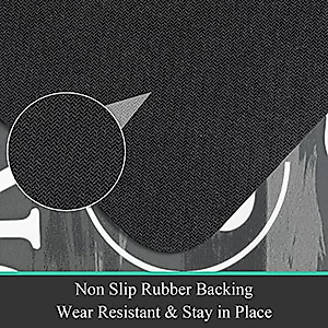 Pauwer Laundry Room Rug Runner 20"x59"Non Slip Waterproof Washing Machine Room Farmhouse Laundry Rugs and Mats for Washroom, Bathroom, Kitchen Decor (20"x59", Dark Grey)