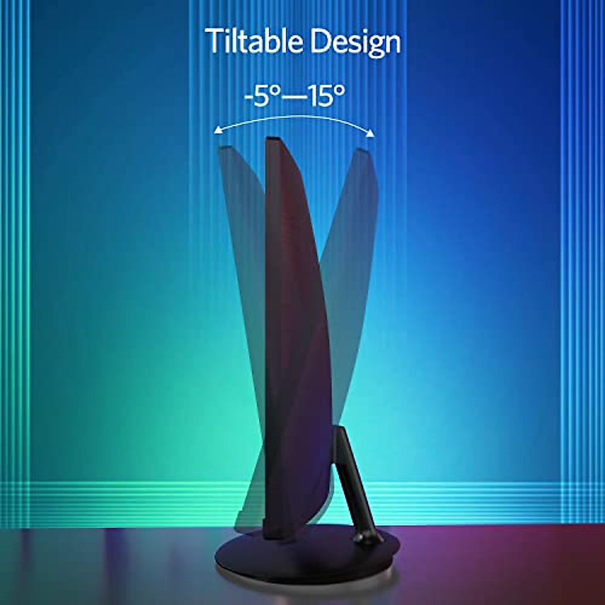 Fiodio 24" Curved 75Hz Refresh Rate Computer Monitor Full HD 1080P HDMI VGA Ports with Speakers, VESA Wall Mount Ready (HDMI Cable Included)