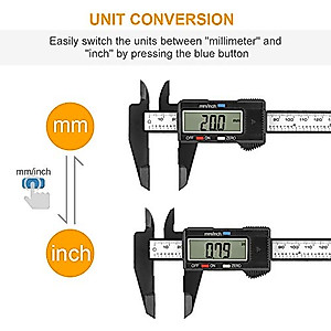 Digital Caliper, Sangabery 0-6 inches Caliper with Large LCD Screen, Auto - Off Feature, Inch and Millimeter Conversion Measuring Tool, Perfect for Household/DIY Measurment, etc