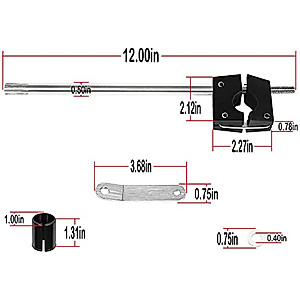 Round Rail Grill Mounting Hardware Kit for Standard 7/8" or 1" Rails, for All Magma Marine Kettles Grill A10-080