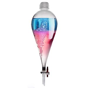 EISCO Separatory Funnel, 500mL - Polypropylene Plastic - Ungraduated - PP Stopcock with PTFE Plug - Leak-Proof Screw Cap - Separating Funnel, Separation Funnel