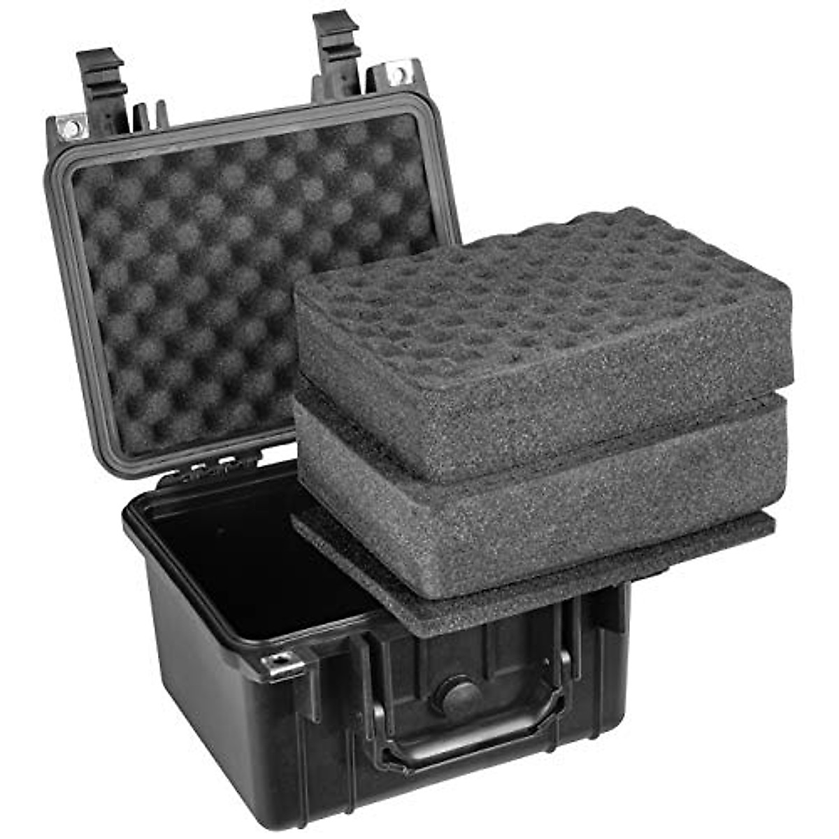 Eylar Small 10.62" Deep Gear, Equipment, Hard Camera Case Waterproof with Foam (Black) TSA Standards