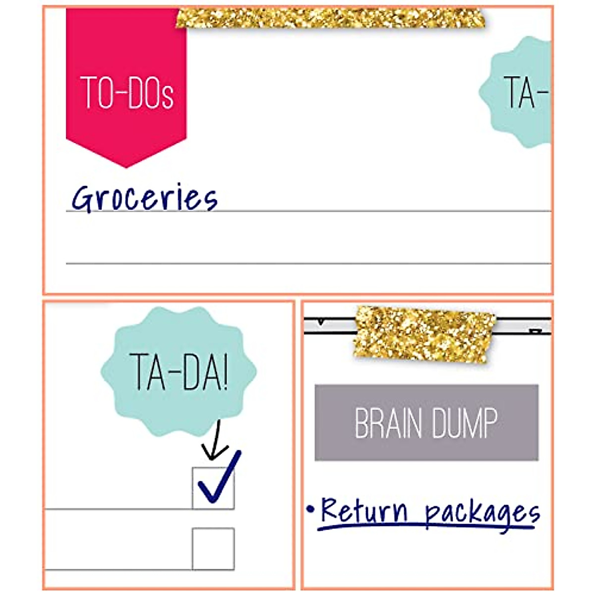 Carson Dellosa 5.75" x 6.25" Today's Plan To Do List Notepad, 50 Sheet Lined Paper Daily Planner Notepad, Daily Checklist, Teacher Daily To Do List, Productivity Task Planner