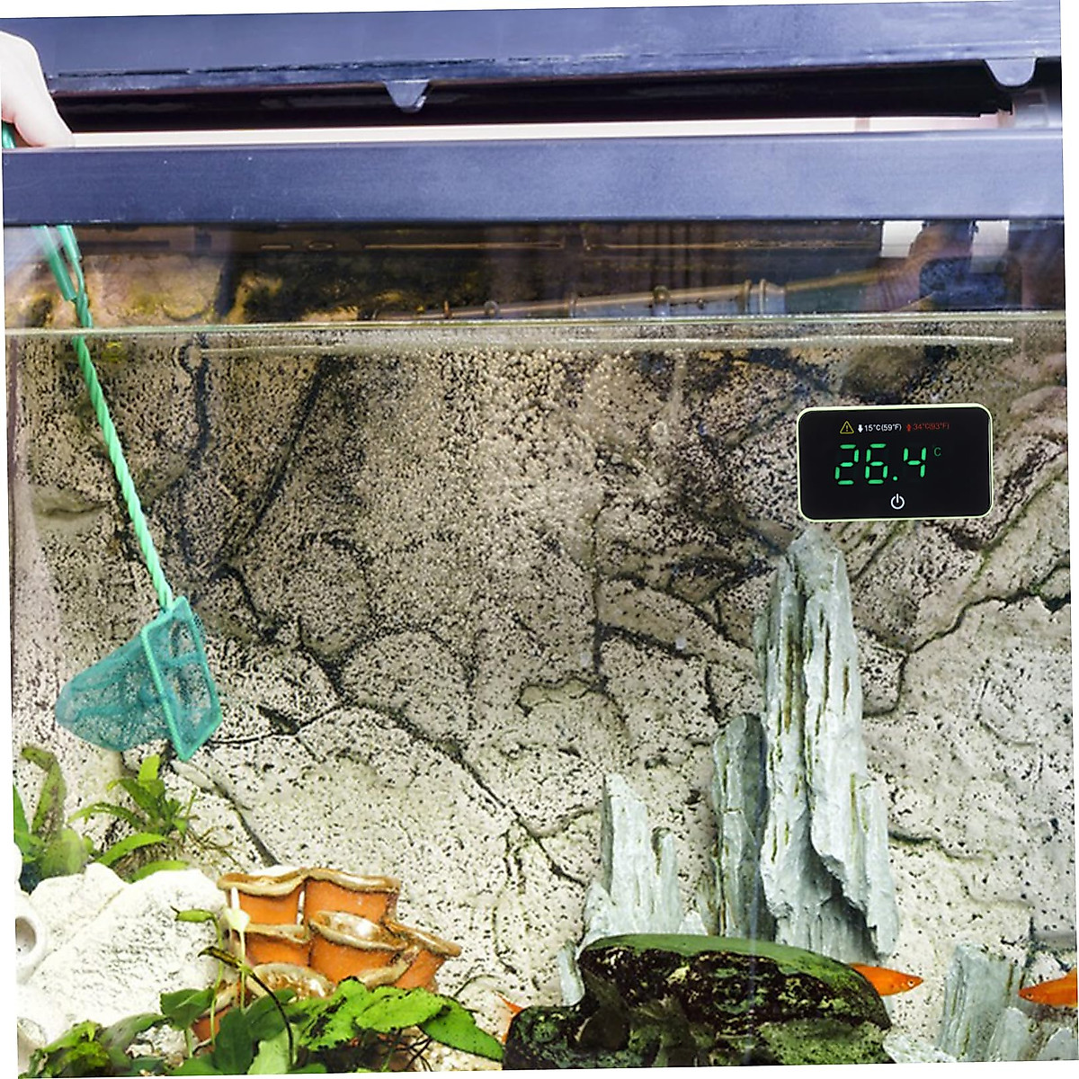 BESPORTBLE Fish Tank Thermometer Fish Supplies Fish Tank Temperature Gauge Aquarium Temperature Measurement Water Thermometer Betta Tank Accessories Reptile Tank Thermometer Fish Thermometer