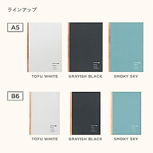 KOKUYO ME Composition Notebook, 1 Pack A5 Comp Book with B 6mm Ruled, 70 Sheets, School Lined Notebook in Tofu White, Journal Notebook for Women Work Study Note Taking. Japan Import (KME-NB665W)