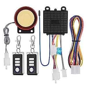 DC12V Motorcycle Anti-Theft Alarm Security System Remote Control Engine Start Bike Anti-Hijacking Cutting Off Remote Engine Start Arming Disarming