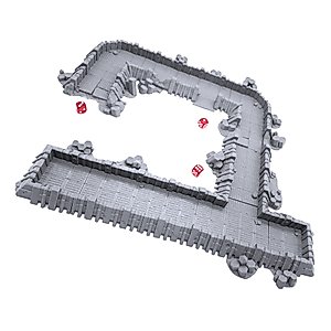 Planetary Outpost Trenches by Makers Anvil - Compatible with Dungeons and Dragons (DND), 28mm Miniature Wargaming, Tabletop RPGs, Wargame Scenery