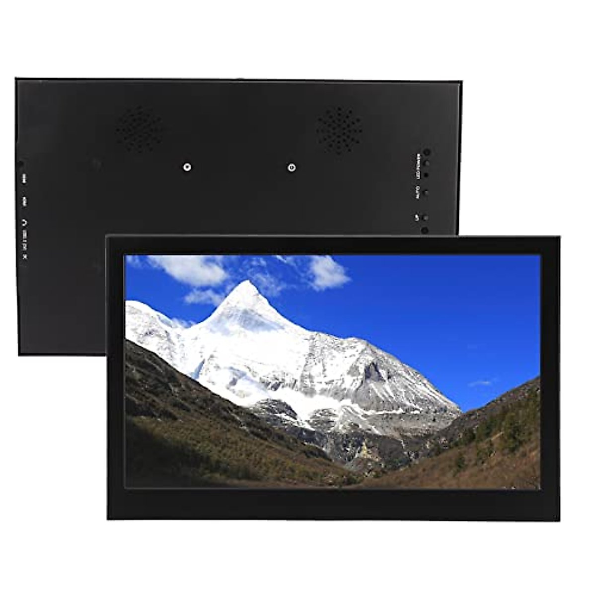 Akozon Capacitive Touch Screen, 13.3in Capacitive Touch Monitor Support HD Multimedia VGA Input Interface Portable HD Color Screen Display with Speaker 100‑240V(US Plug)