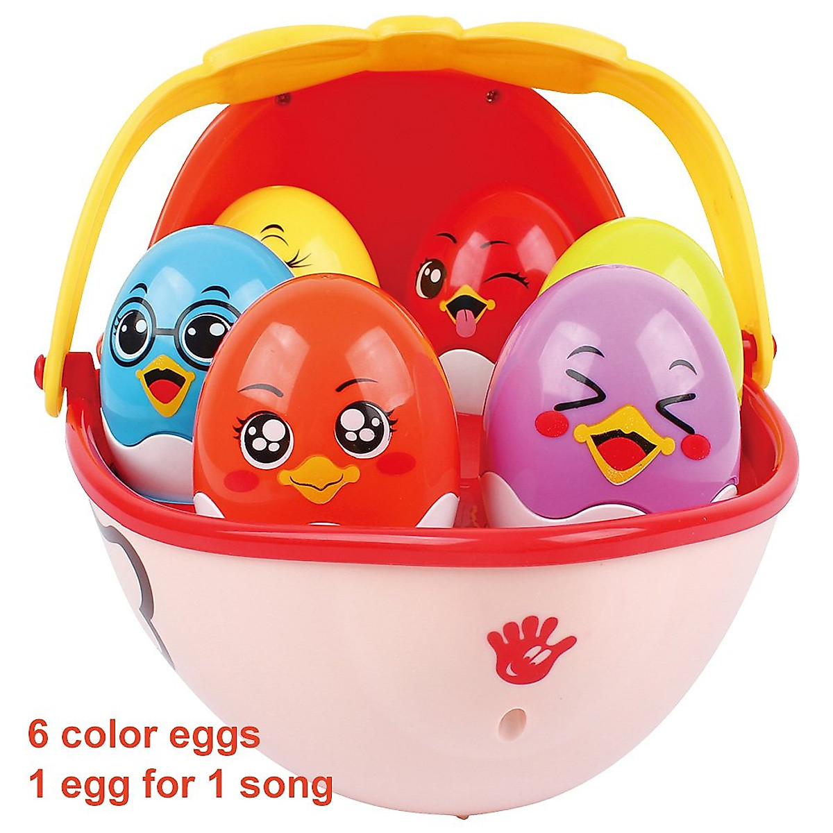 PUSITI Baby Toys Electronic Learning Toys for 2 3 4 5 Years Old Toddlers Kids Education Music Toys Easter Eggs and Hen Basket Musical Toys for Boys and Girls Birthday Gift 18 Months and Up