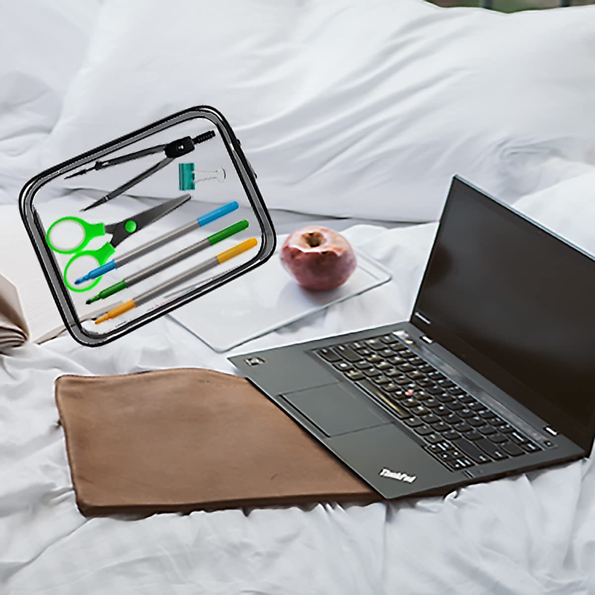 4 Pack Clear Cosmetic bag for travel Clear Toiletry Makeup Bags Tsa Approved Pouch Carry on Airport Airline Compliant Bags Portable Pvc Waterproof Bags with Zipper for Women Quart Size Bags Set