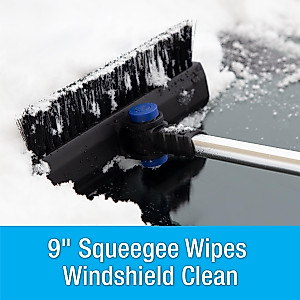 SubZero 80052 52" Extension Quick-Release Handle Ice Scraper and Pivoting Snow Broom (Colors May Vary)