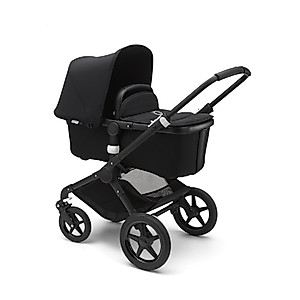 Bugaboo Fox Complete Full-Size Stroller, Black - Fully-Loaded Foldable Stroller with Advanced Suspension and All-Terrain Wheels
