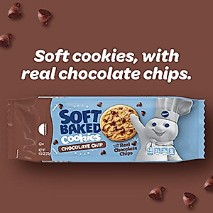 Pillsbury Soft Baked Cookies, Chocolate Chip, 9.53 oz, 18 ct