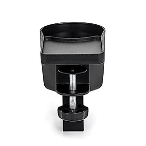 MAX SMART Clamp on Pen Cup Holder for Desk w Backpack Headphone Metal Hook, Desk Organizer Caddy Organize Pencils, Markers, Paper Clips for Drawing Table, Gaming Desk, Drafting Desk and Standing Desk