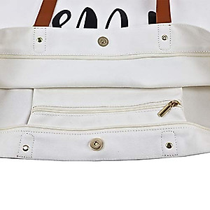 Lamyba Bride Bag with Makeup Bag, Mrs Tote Bag, Bride to be Gifts/Bridal Shower Gifts for Bride, White