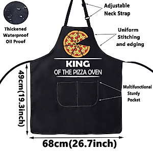 BWWKTOP Pizza Chef Apron Pizza Maker Apron Pizza Chef Gifts King Of The Pizza Oven Pizzeria Apron With Pocket For Chef Dad (King Of Oven)