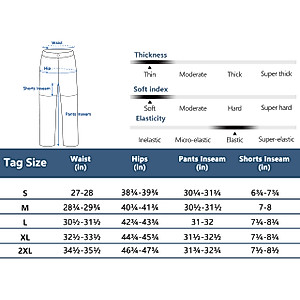 Little Donkey Andy Women's Convertible Zip Off Pants Quick Dry Stretch Hiking Travel Camping Pants Slate XXL
