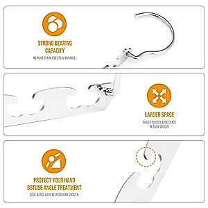 HOUSE DAY Closet Organizers and Storage Space Saving Hangers 12 Pack Stainless Steel Magic Hangers Upgraded Sturdy Multiple Hangers in one Space Saver Clothes Hangers College Dorm Room Essentials