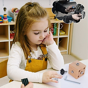 Fine Motor Skills Toys for 3 4 5 Year Old Montessori Screwdriver Board Set for Kids Preschool Learning Toys Wooden Tool Set for Toddlers 1-3 Occupational Therapy Toys Screw Driver Activities Tools