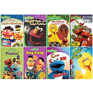 Ultimate Sesame Street DVD Collection - Learning & Educational 8-Pack: Follow That Bird / Wild Words / Fiesta - Elmo, Big Bird, Bert, Ernie & More