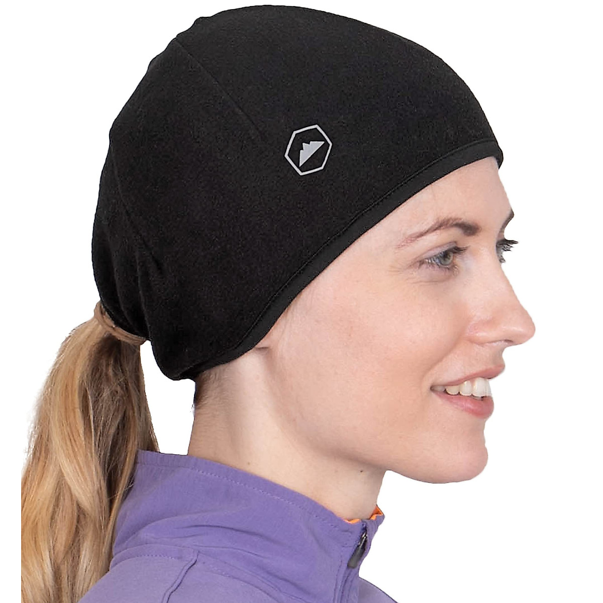 Tough Headwear Women's Running Beanie with Ponytail,Ponytail Beanie Hat,Skull Cap Winter Hat for Women with Hole for Ponytail