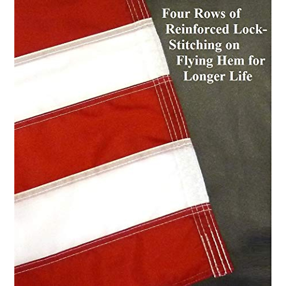 US Flag Factory - 3x5 FT American Flag (Pole Sleeve) (Embroidered Stars, Sewn Stripes) Outdoor SolarMax Nylon Flag - 100% Made in America (3x5 FT)