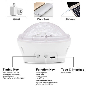 smpufier Star Night Lights,Galaxy Projector,Star Projector,Night Light for Kids Bedroom Decor,Baby Birthday Party Atmosphere Lamps for Home Decoration,Party,Festival Gifts