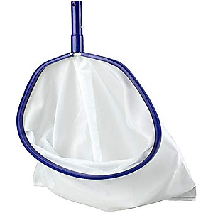 Poolmaster 21189 Finisher Swimming Pool Leaf Rake with Mesh Net, Classic Collection, Medium, White