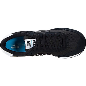 New Balance Women's 515 V3 Sneaker, Black/Nb White, 8