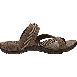 WHITIN Women's Walking Sandals with Arch Support Hiking Flip Flops Outdoor Slide Size 8 Footwear Fashion Climbing Cushion Walking Female Beach Sandles Brown 38