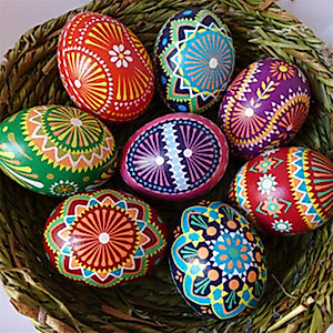 6 PCS Wooden Simulated Eggs, Nesting Eggs to Help Laying Hens - Eggs for Nest Boxes, Easter Egg Ornaments