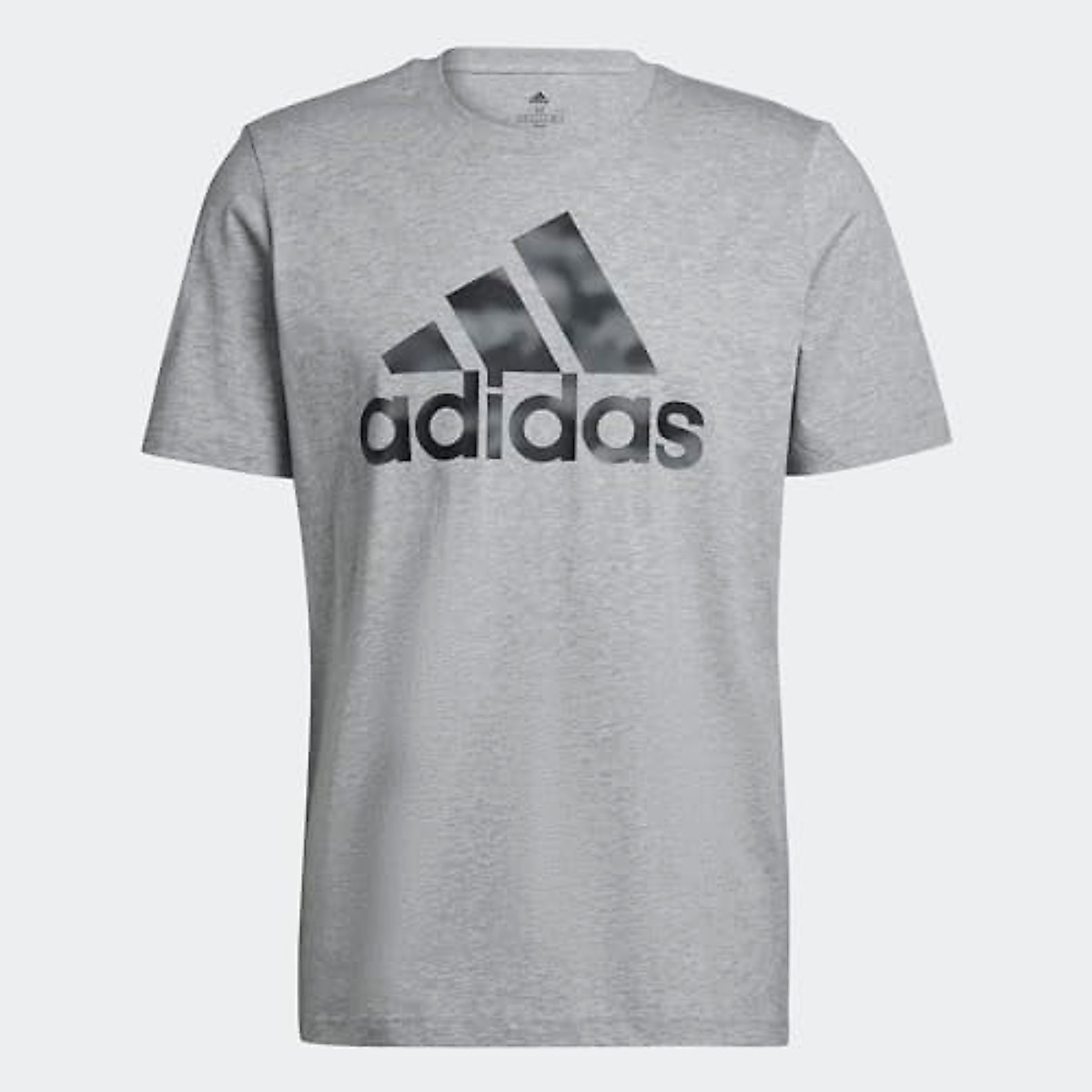 adidas Men's Essentials Camouflage Printed Tee, Medium Grey Heather, Large