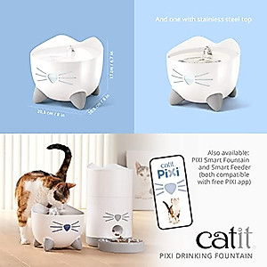 Catit PIXI Cat Drinking Fountain, Running Water Fountain, Blue