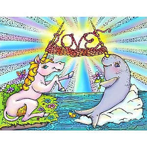 CafePress Narwhal And Unicorn Knitting Love Together Mugs Ceramic Coffee Mug, Tea Cup 11 oz