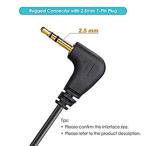 COMMIXC 2-Pack Walkie Talkie Earpiece with Mic, 2.5mm 1-Pin G-Shape Walkie Talkie Headset with PTT, ONLY Compatible with Motorola Talkabout Two-Way Radios