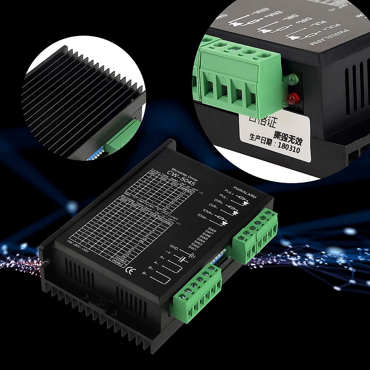 Fdit Stepper Motor, Stepper Motor Microstep Driver 4.5A 24V-50VDC for CNC Motors CW-5045