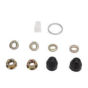 Hub Motor Nuts Kit, Steel Bike Wheel Axle Nut M14 Nuts Washer Kit with 14mm Shaft for Electric Bikes Scooters Bike Component Bike Axle Nut