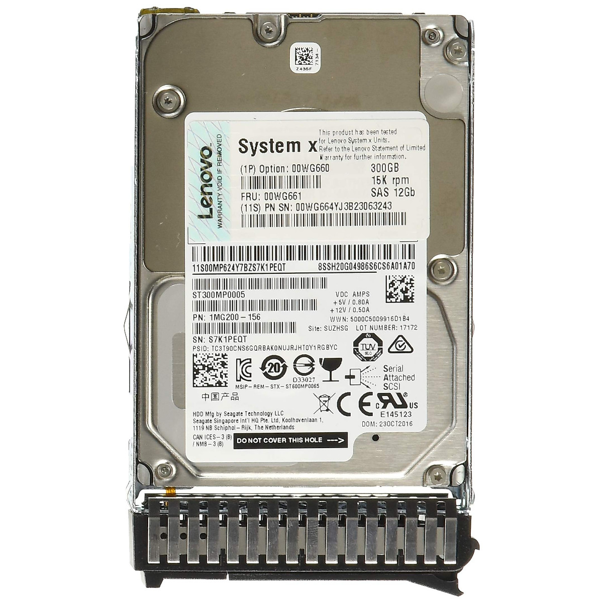 Lenovo 00WG660 System X 300GB 2.5" 15K SAS HDD 64 MB Cache 2.5" Internal Bare or OEM Drives