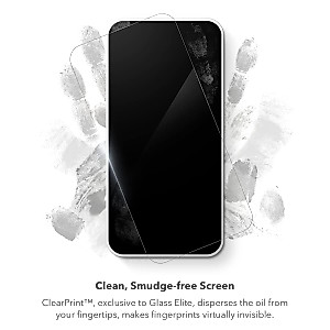ZAGG Invisible Shield Glass Elite Screen Protector for Apple iPhone 14 Pro Max - 5X Shatter Protection, Anti-Fingerprint Technology, Easy to Install
