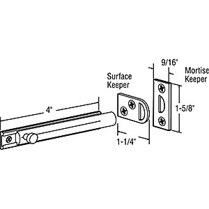 Prime-Line U 11448 Surface Bolt, Matte Black