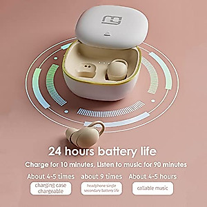 Invisible Sleep Earbuds Smallest Lightest Tiny Noise Cancelling Ear Buds for Sleeping Quiet-Comfort Mini Sleepbuds Wireless Bluetooth 5.2 Hidden Headphones for Side Sleepers / Work Small Earplugs