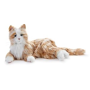 JOY FOR ALL Companion Pet for Seniors - Lifelike Animatronic Cat - Realistic Soft-Touch Fur & Purring - Therapy Stuffed Animal - Toy for Alzheimer's & Dementia - Orange Tabby