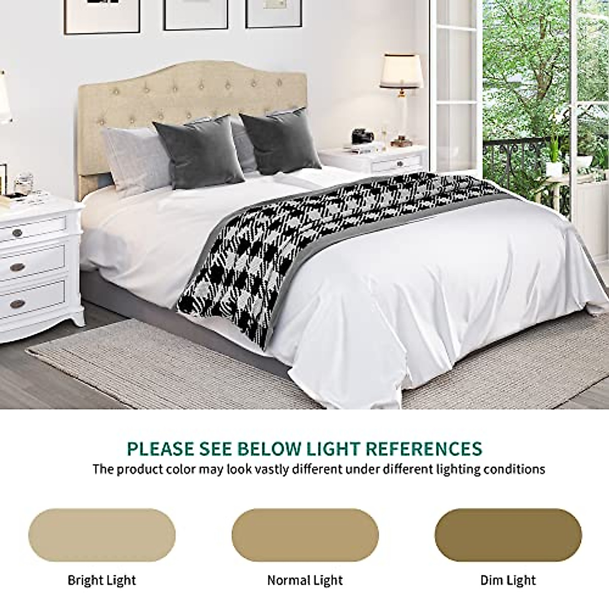 YITAHOME Upholstered Headboard, Linen Tufted Upholstered Headboard with Diamond Tufted, Headboards for Full/Queen Size Bed - Beige