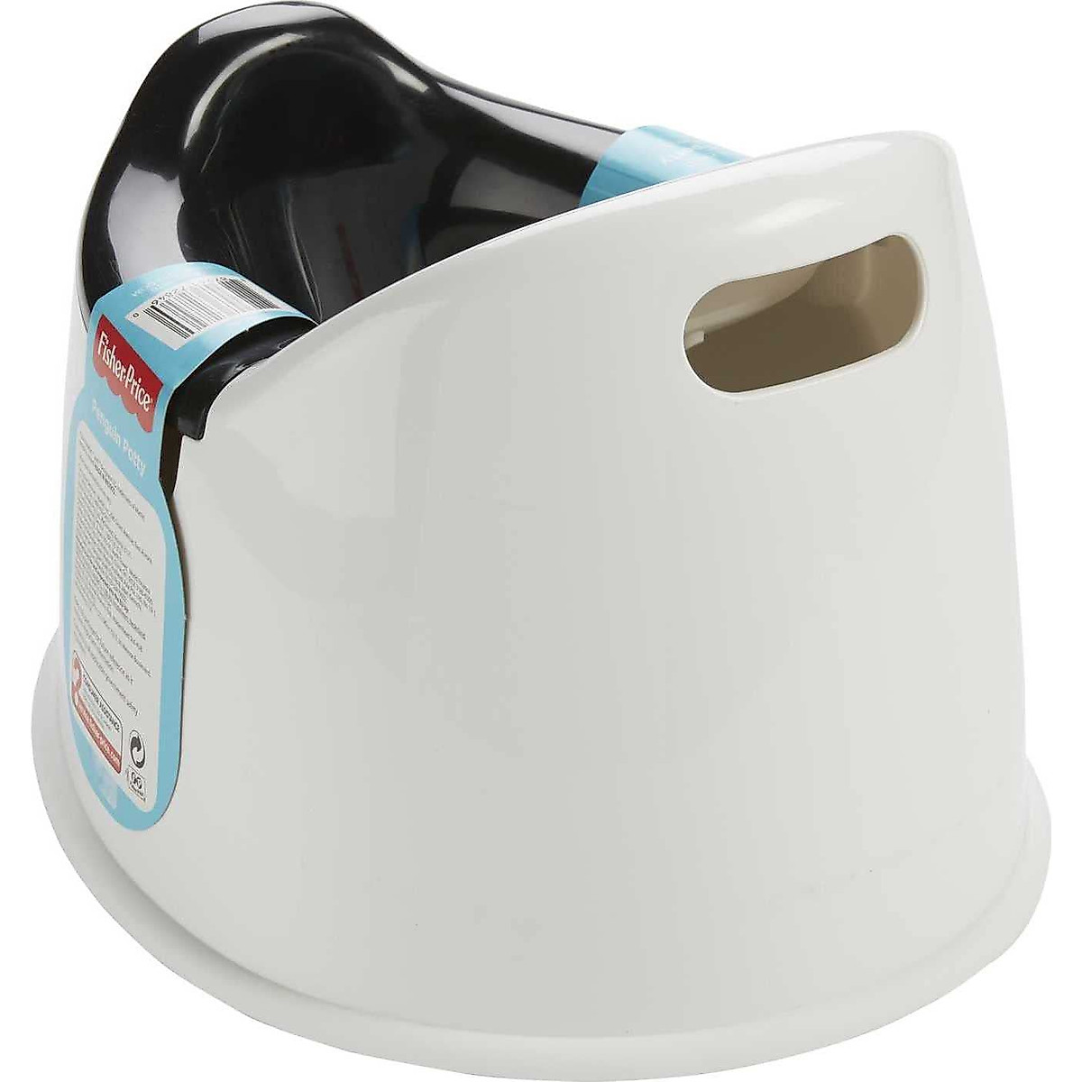 Fisher-Price Toddler Toilet Penguin Potty Training Seat, Portable Chair with Handles for Kids and Removable Bowl