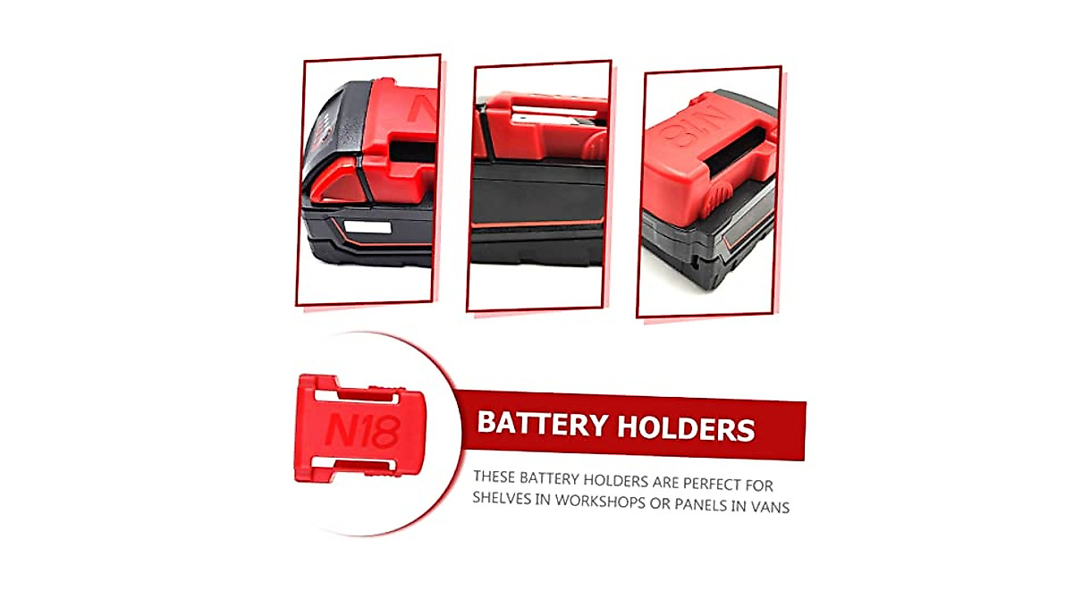 VILLFUL 20 Pcs Battery Bracket Buckle Battery Storage Holders Cordless ...