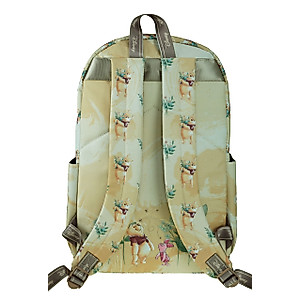 KBNL Classic Disney Winnie The Pooh Backpack with Laptop Compartment for School, Travel, and Work, Multicolor (A22208-WTP)